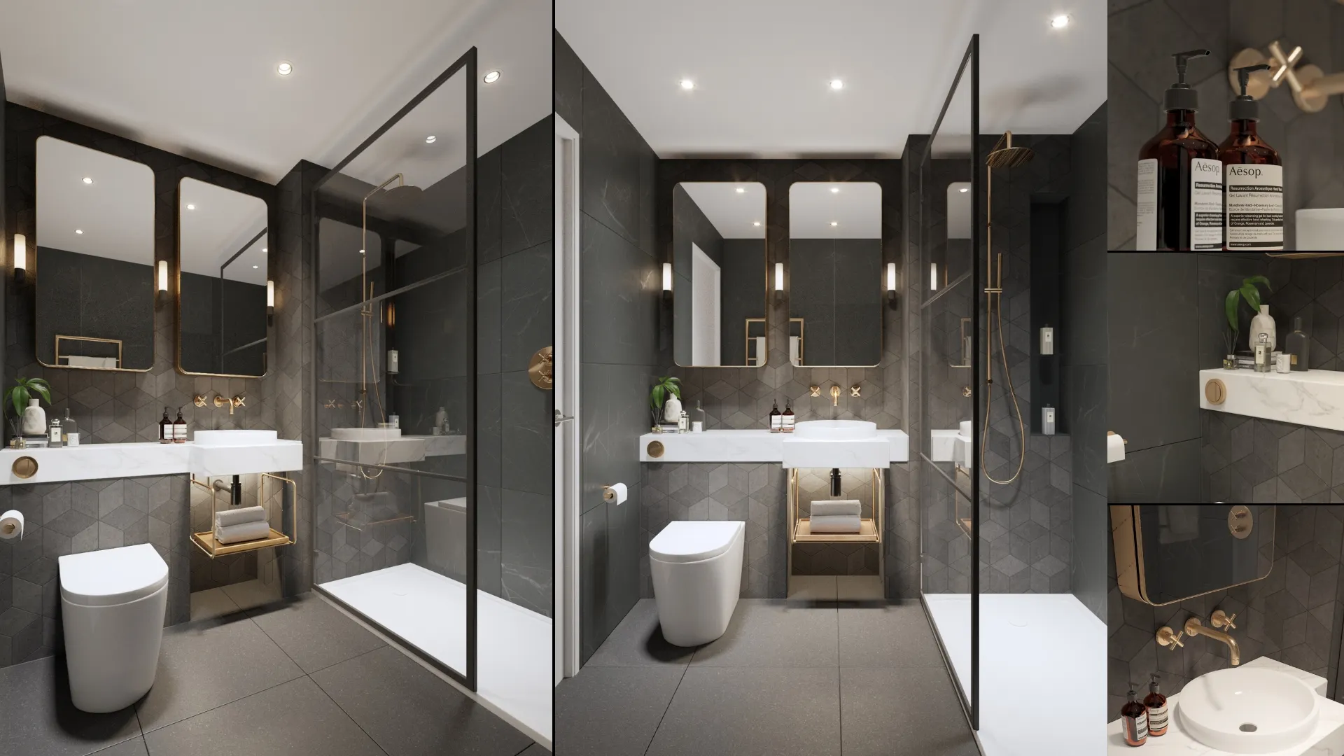 Interior Render Small Bathroom Sketchup Enscape