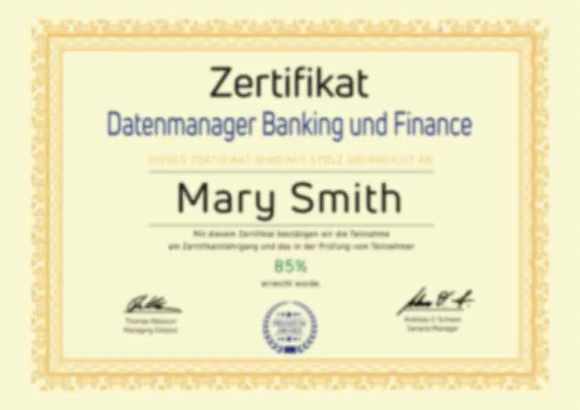 Zertifizierter Datenmanager Banking und Finance